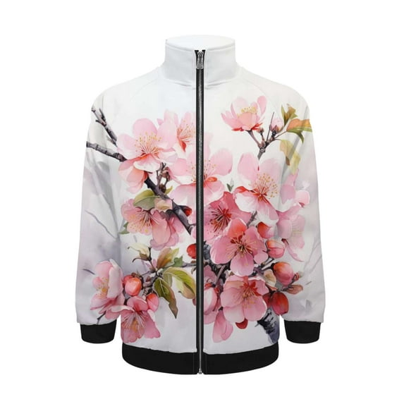 Cherry Blossom Pink Jacket Men's Street Cool Long Sleeves Coat ...