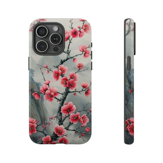 Cherry Blossom Pink Tree Floral Painting Phone Case with iPhone 17 to ...