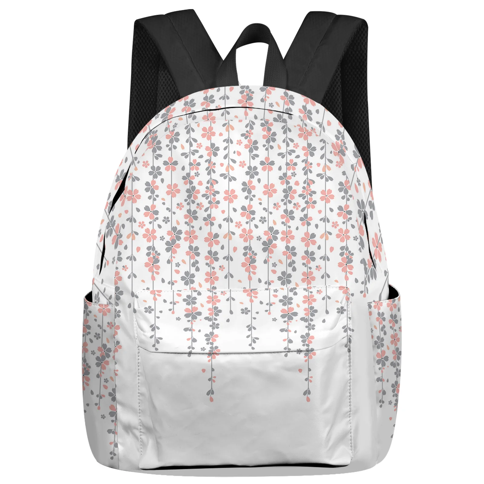 Cherry Blossom Plum Branch Pink Flower White Backpacks Custom School ...