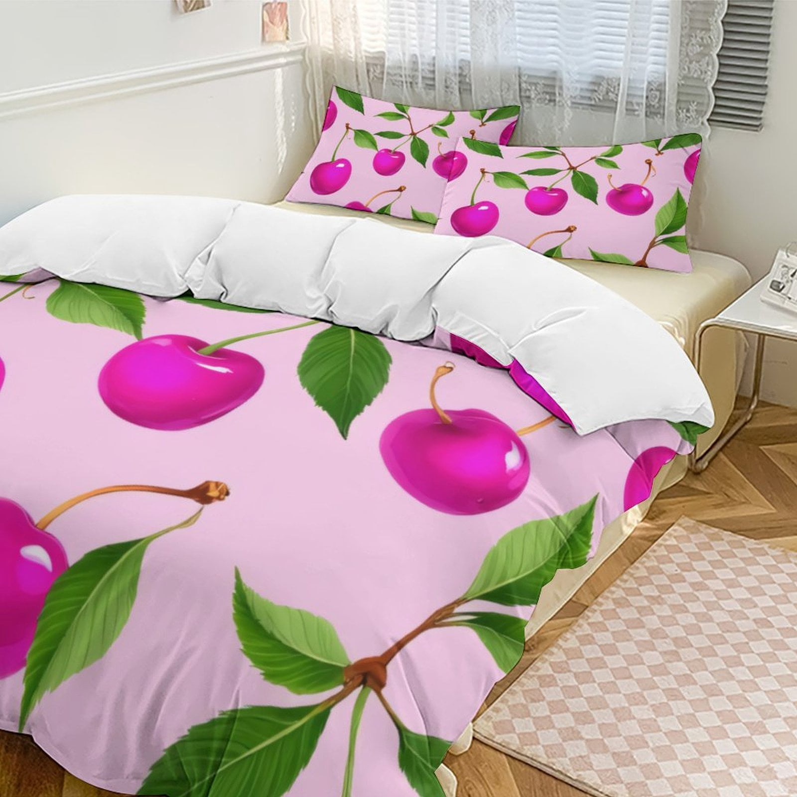 Cherry Blossom Print 3D Duvet Cover Set Quilt Cover Theme of Kid Boy ...