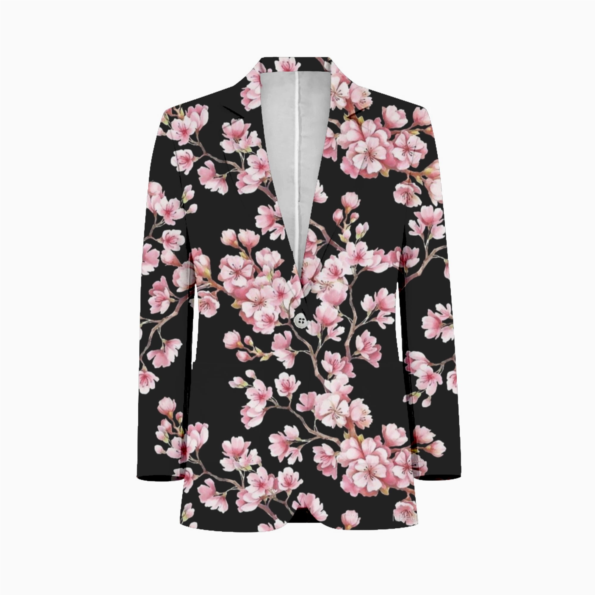Cherry Blossom Print Customized Men's Suits full man Shawl Collar ...