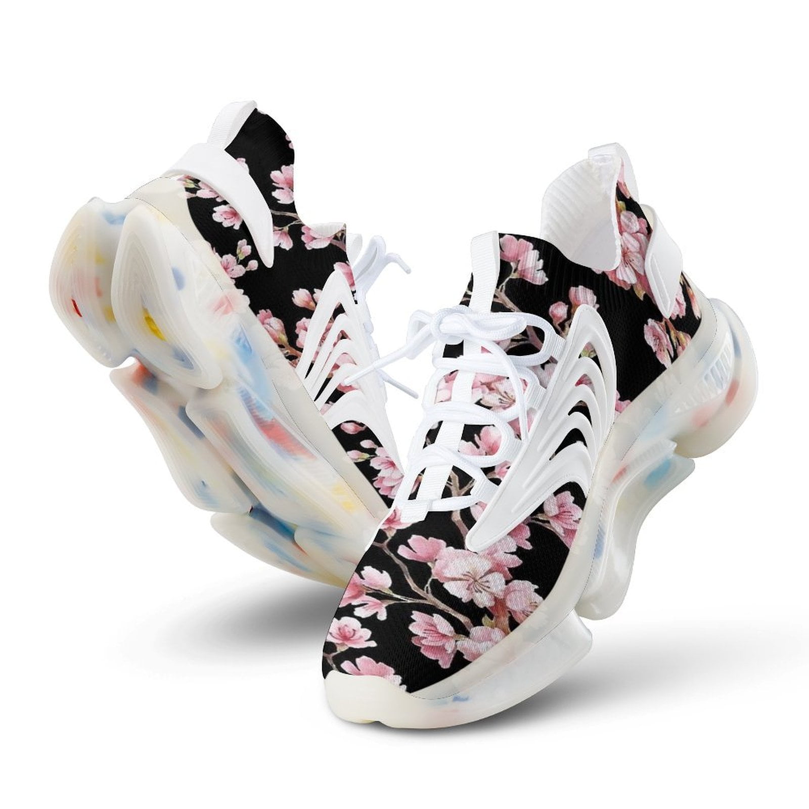 Cherry Blossom Print Walking Shoes for Men Woman Lightweight Tennis ...