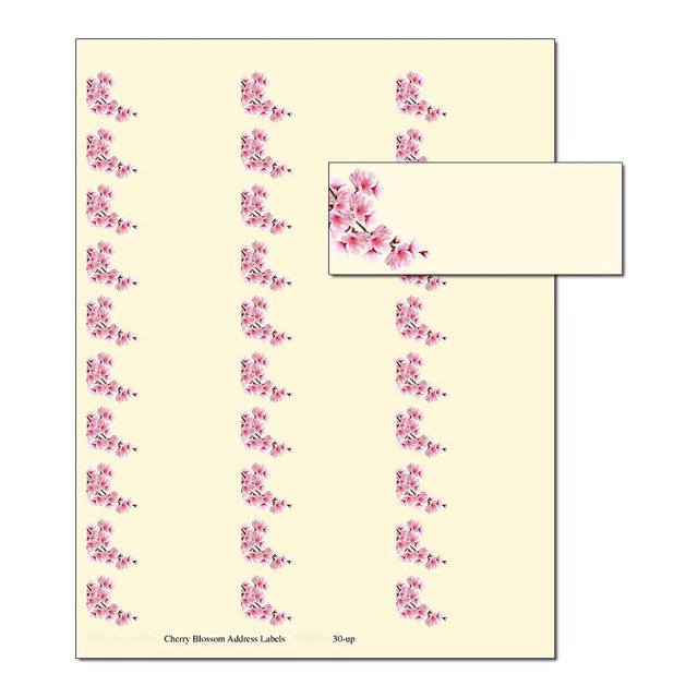 Cherry Blossom Print-Your-Own Address Labels - 150 Labels (oal435 ...