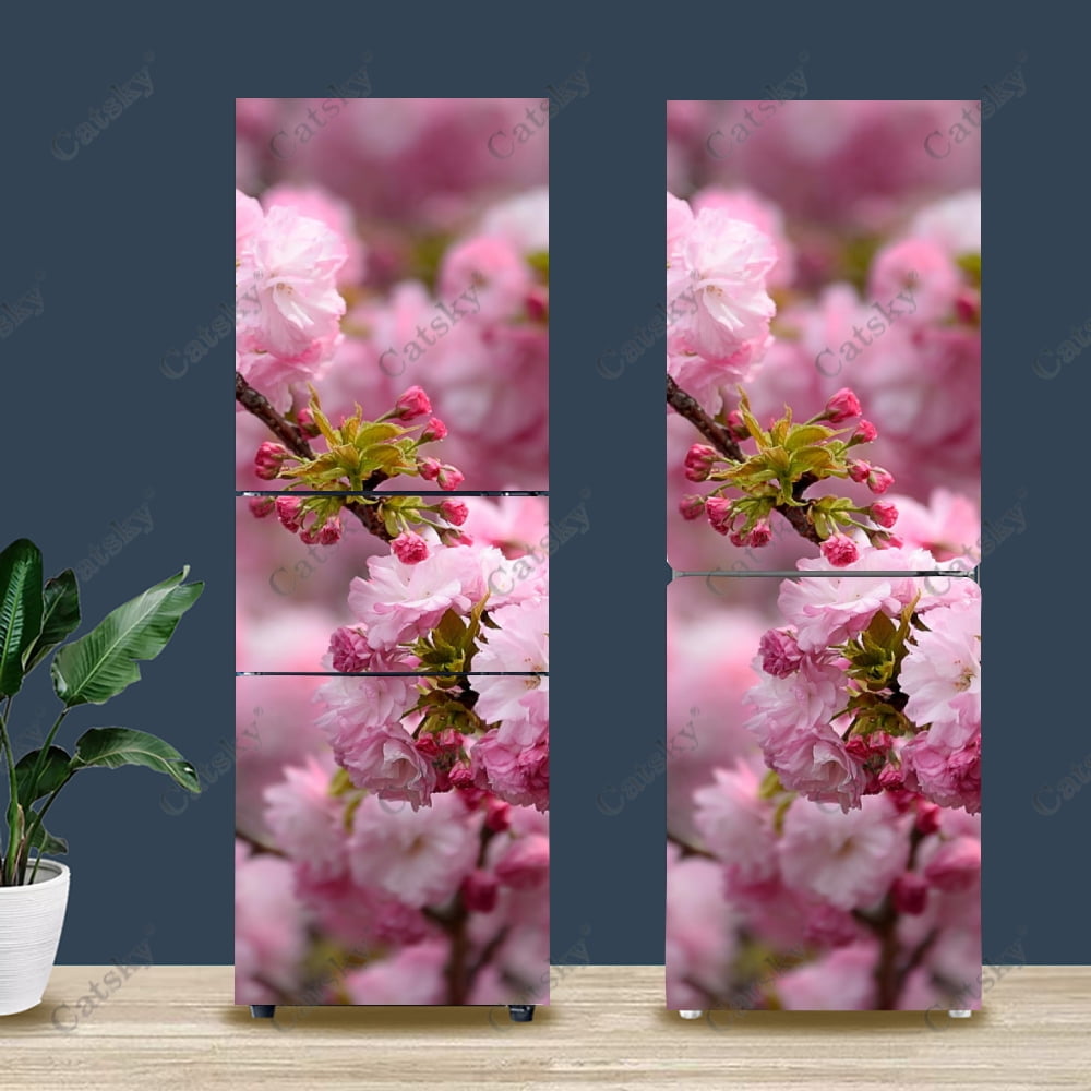 Cherry Blossom Refrigerator Stickers Home r Kitchen Murals DIY Wall ...
