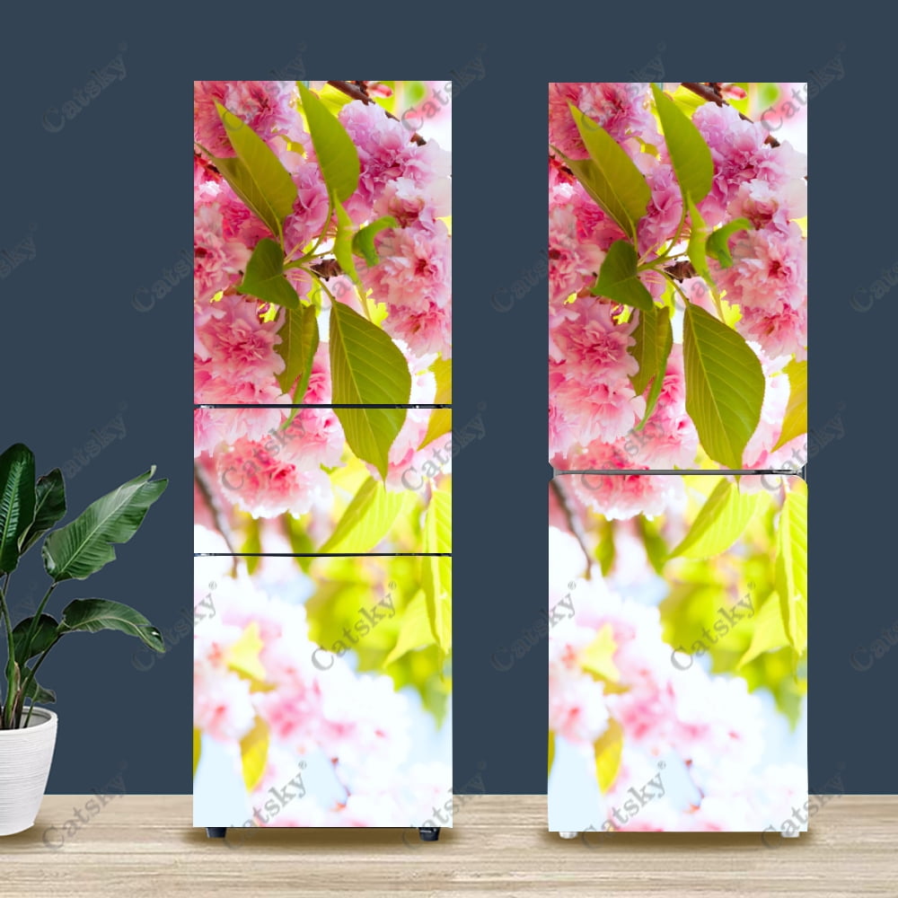 Cherry Blossom Refrigerator Stickers Home r Kitchen Murals DIY Wall ...