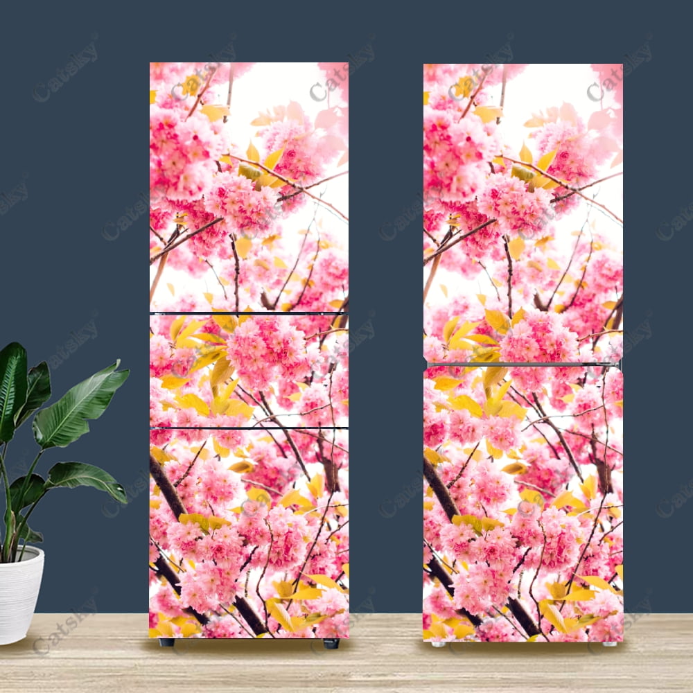 Cherry Blossom Refrigerator Stickers Home r Kitchen Murals DIY Wall ...