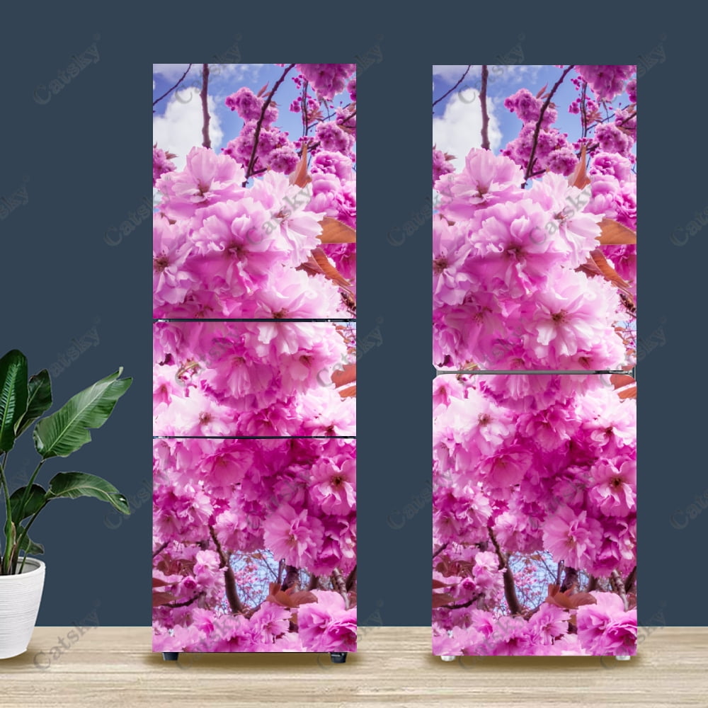 Cherry Blossom Refrigerator Stickers Home r Kitchen Murals DIY Wall ...
