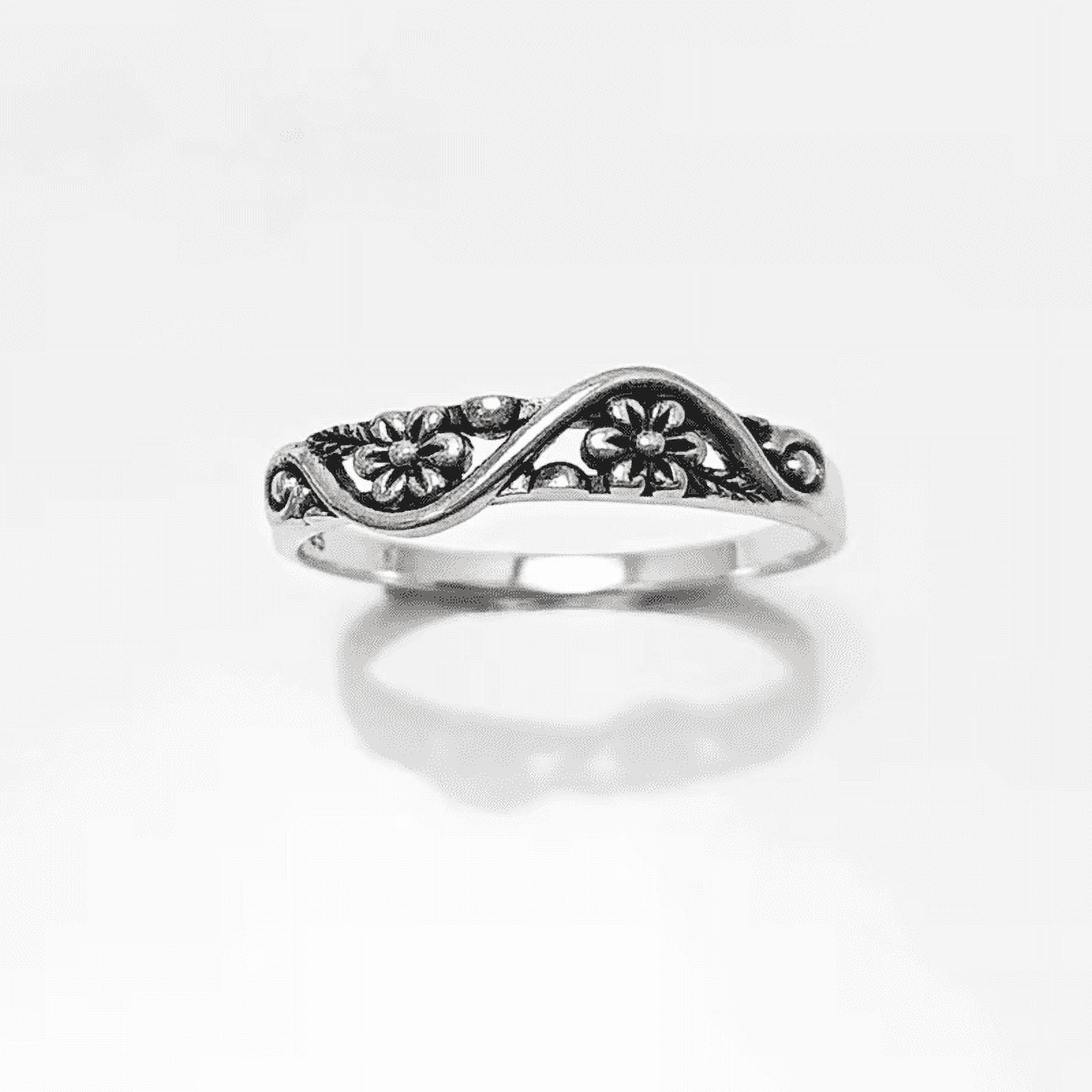 Cherry Blossom Ring - Duet Flowers Ring - Floral Ring - 925 Sterling ...