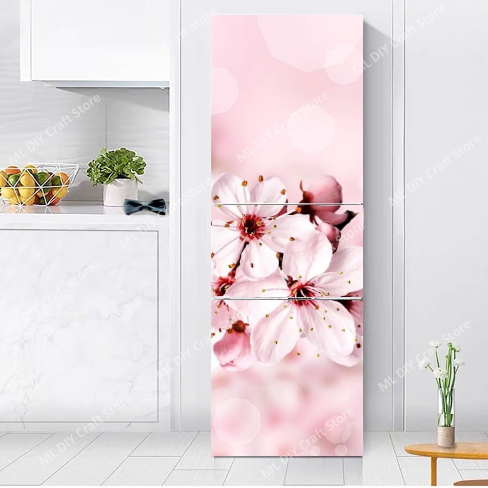 Cherry Blossom Sakura Flower Self-adhesive Refrigerator Sticker ...