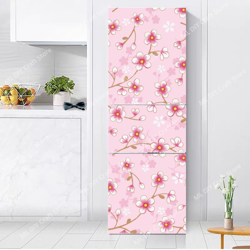 Cherry Blossom Sakura Flower Self-adhesive Refrigerator Sticker ...