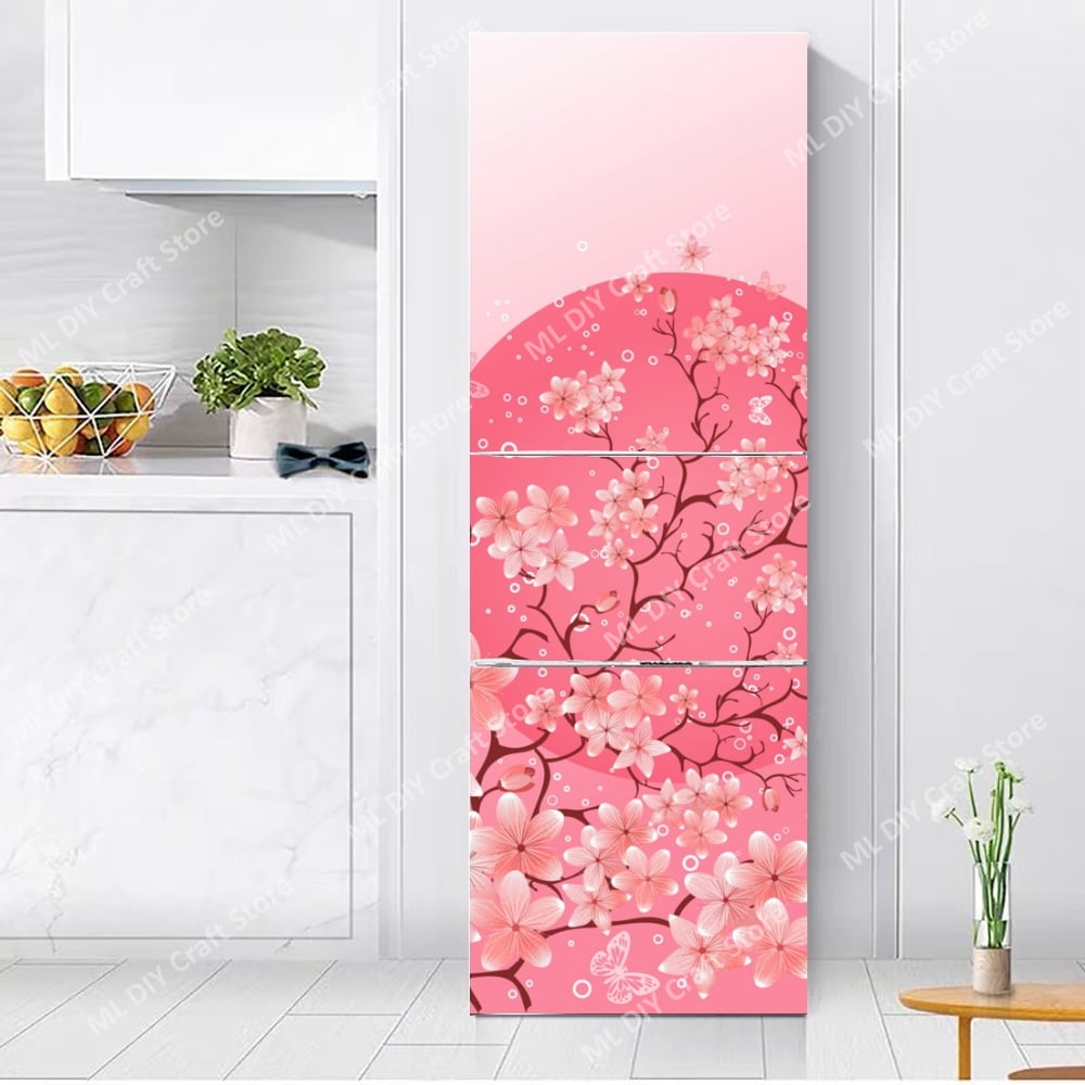 Cherry Blossom Sakura Flower Self-adhesive Refrigerator Sticker ...