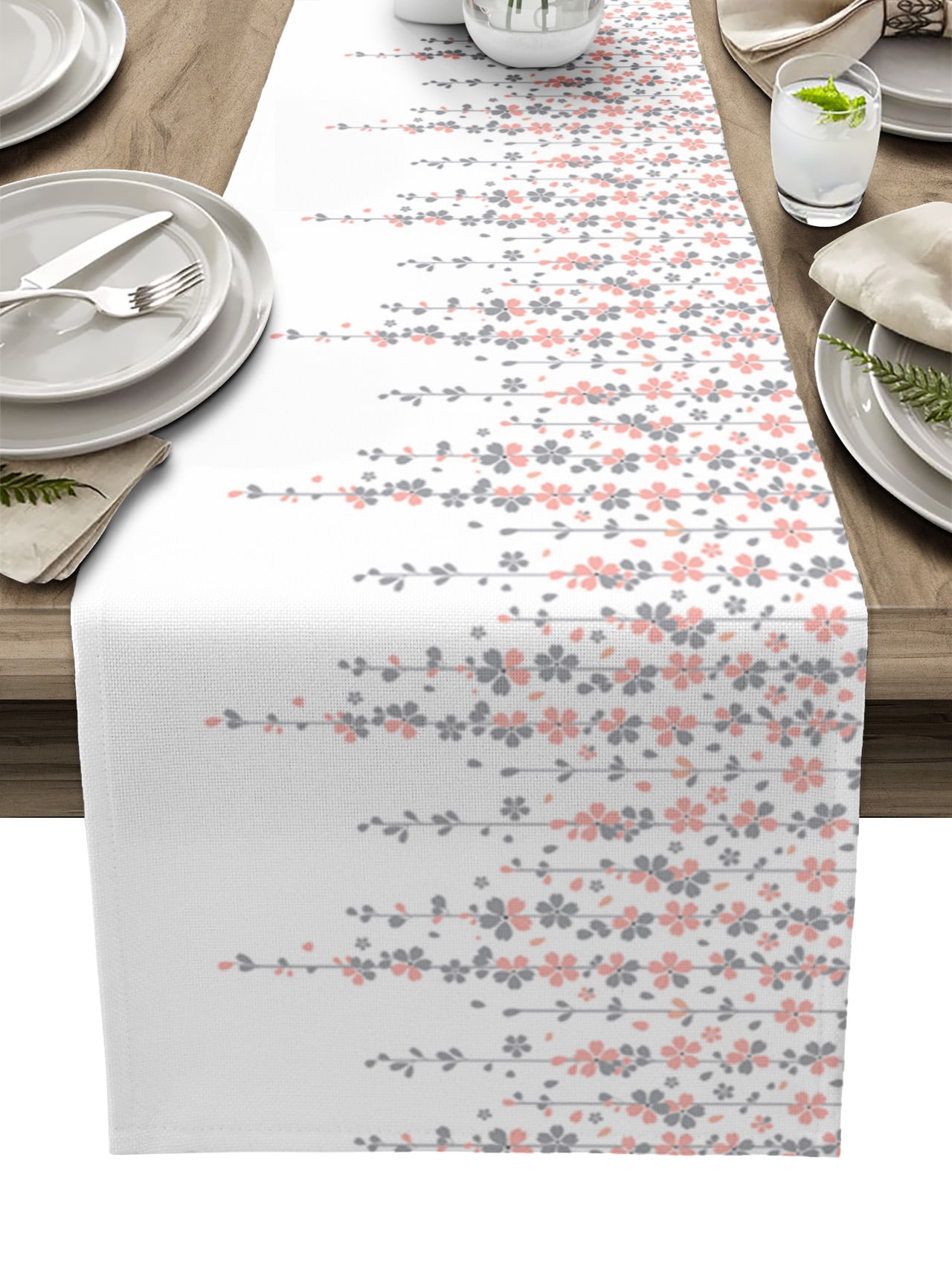 Cherry Blossom Sakura Flower Spring Yellow Table Runner Home Wedding ...