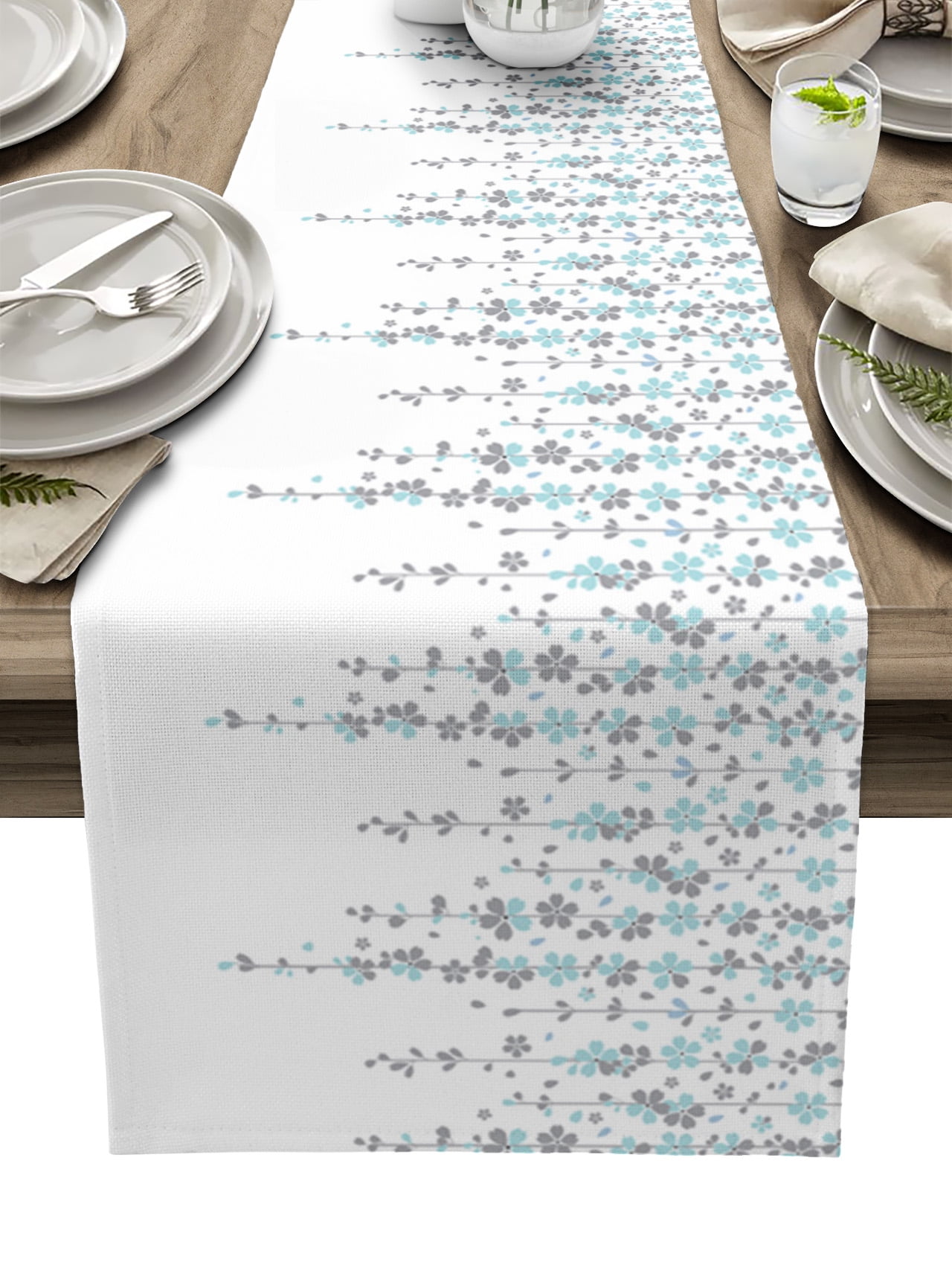 Cherry Blossom Sakura Flower Spring Yellow Table Runner Home Wedding ...