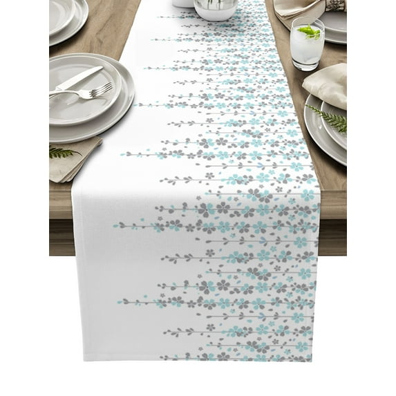 Cherry Blossom Sakura Flower Spring Yellow Table Runner Home Wedding ...
