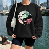 Cherry Blossom Sakura Yin Yang Zen Balance Japanese Sweatshirt, for Men ...
