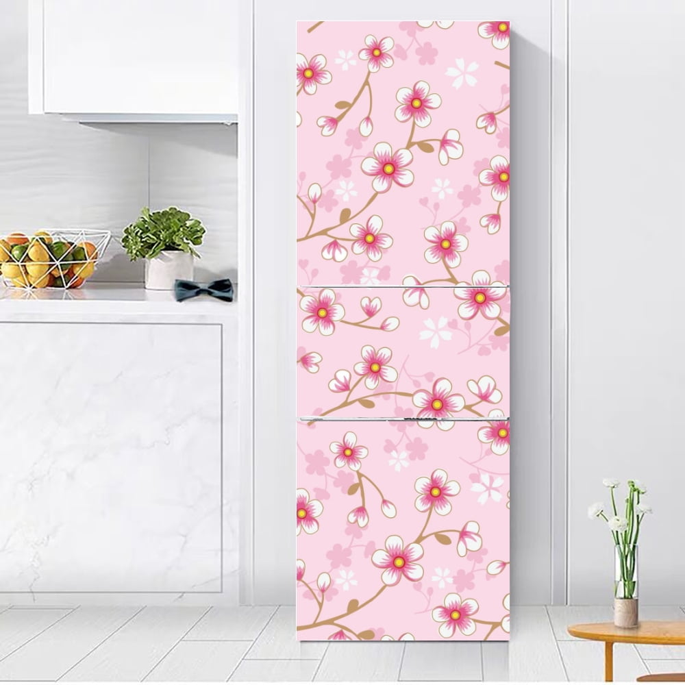Cherry Blossom Sakura flower self-adhesive refrigerator sticker ...