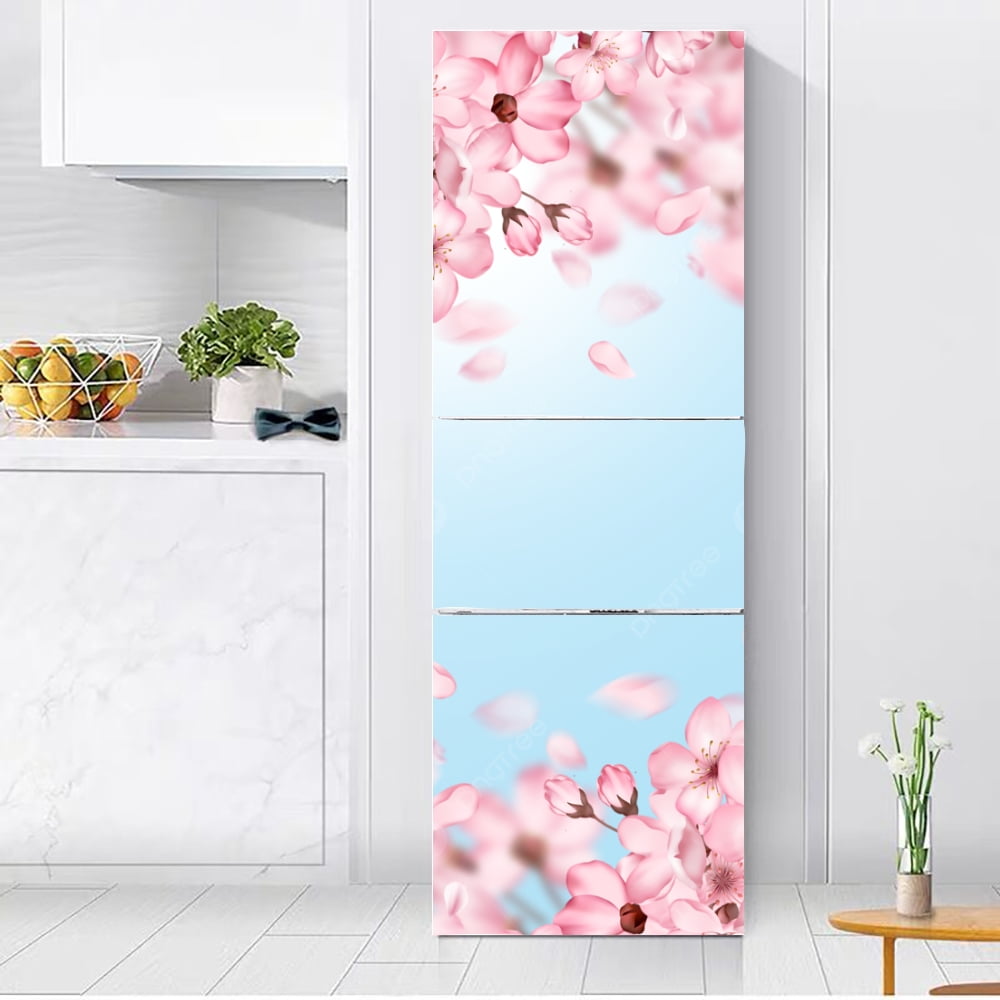 Cherry Blossom Sakura flower self-adhesive refrigerator sticker ...