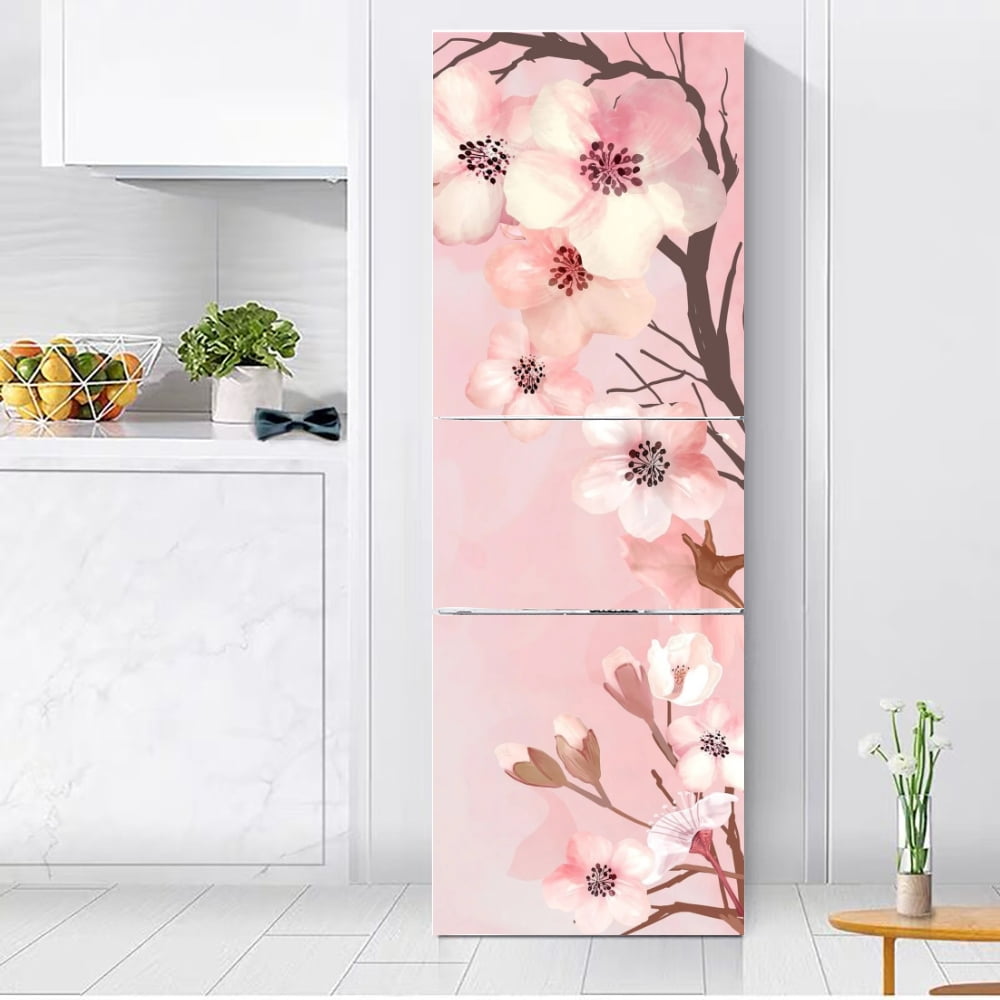 Cherry Blossom Sakura flower self-adhesive refrigerator sticker ...