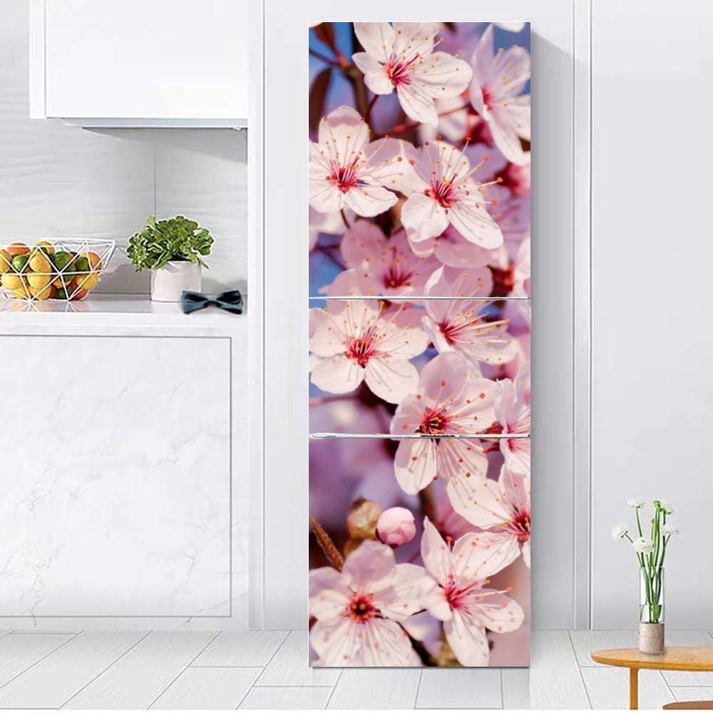 Cherry Blossom Sakura flower self-adhesive refrigerator sticker ...