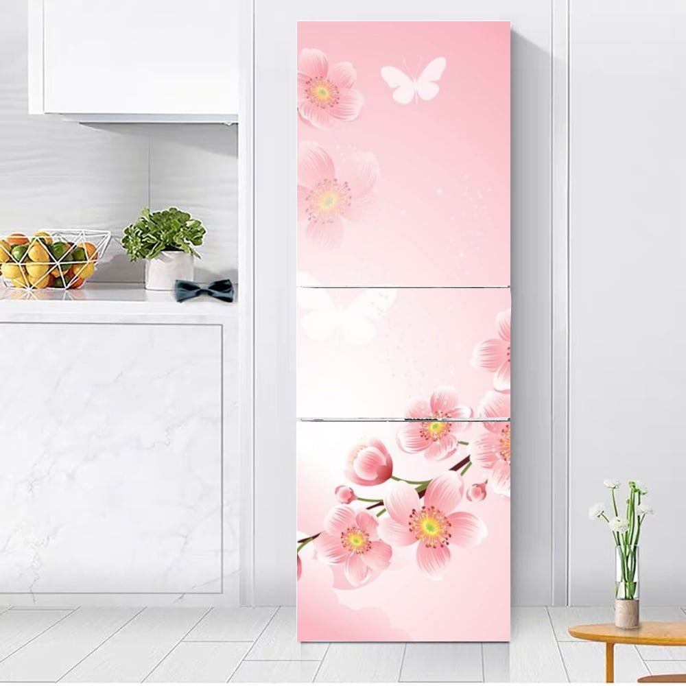 Cherry Blossom Sakura flower self-adhesive refrigerator sticker ...