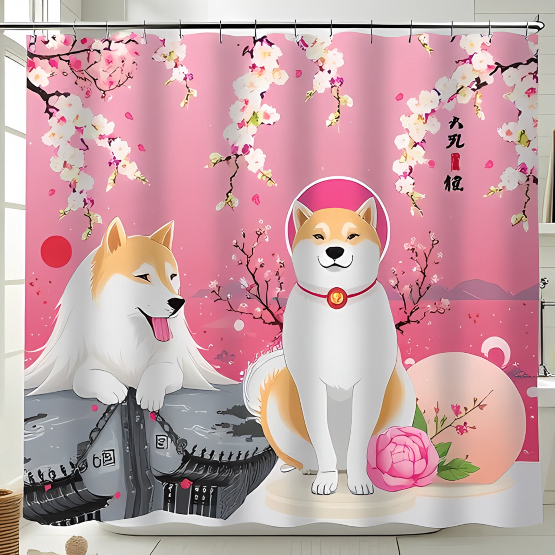 Cherry Blossom Serenity Shower Curtain - Elegant Japanese Garden Design ...