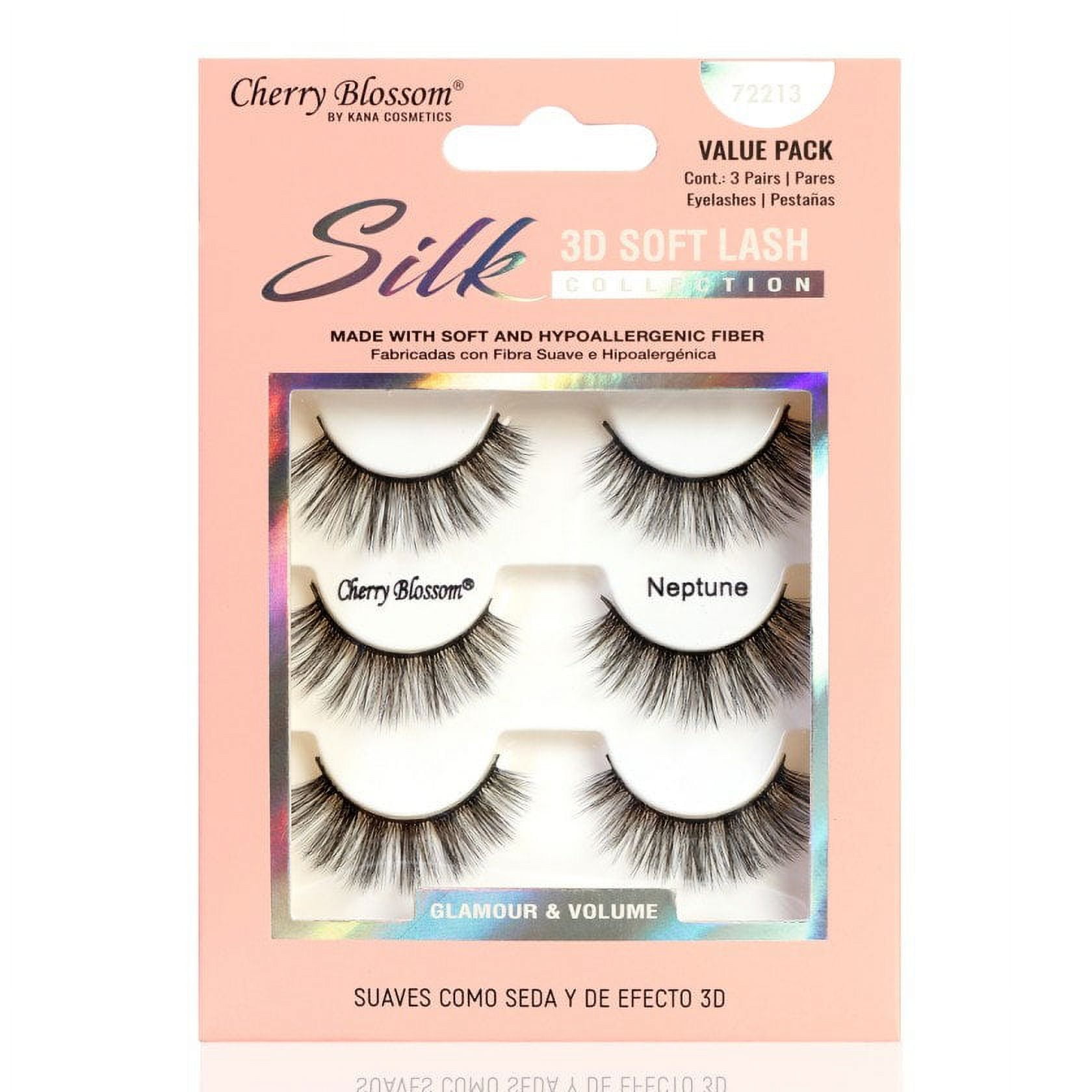 Cherry Blossom Silk 3D Soft Lash Value Pack 3 Pairs (#72213 Neptune ...