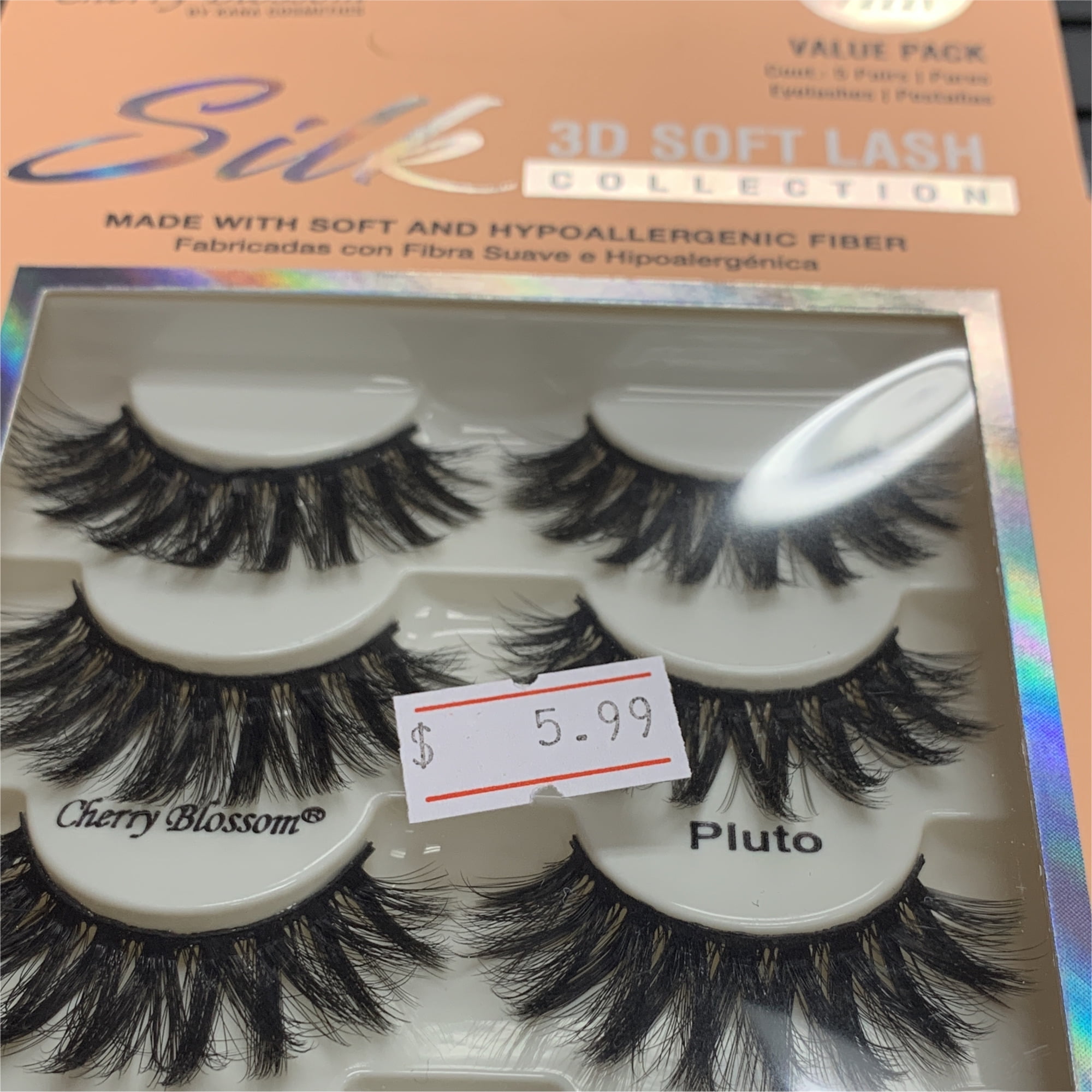 Cherry Blossom Silk 3d Soft Lash #72221 Value Pack (5 Pairs) - Walmart.com