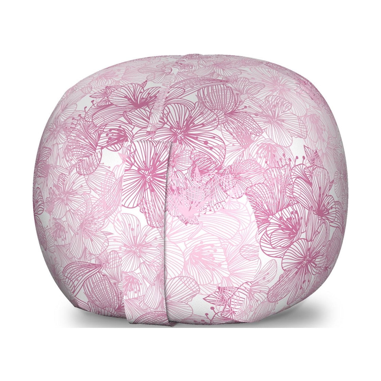 Cherry Blossom Storage Toy Bag Chair, Overlapping Style Hand Drawn ...