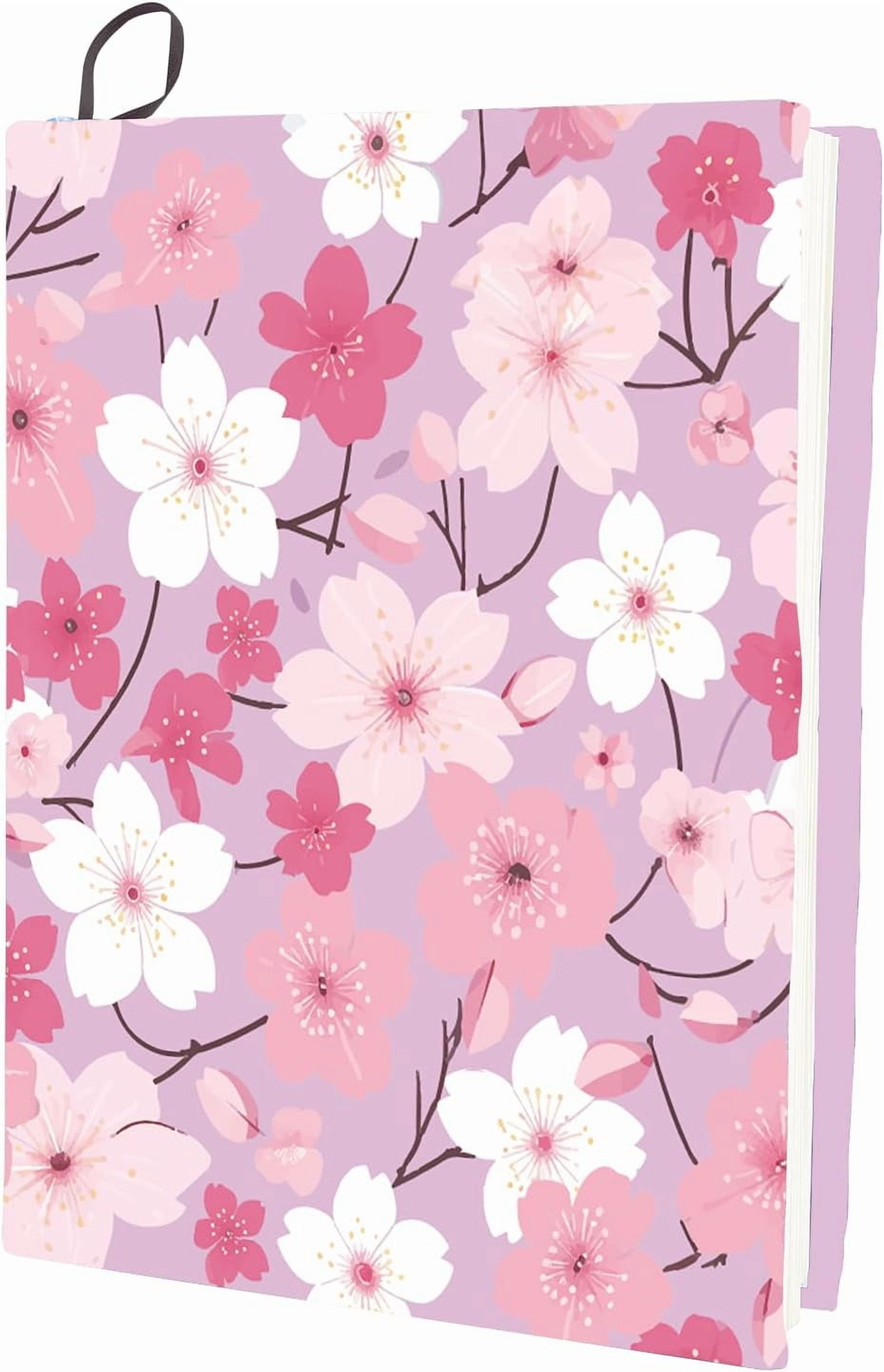 Cherry Blossom Stretchable Book Cover Pink Flower Sakura Washable ...