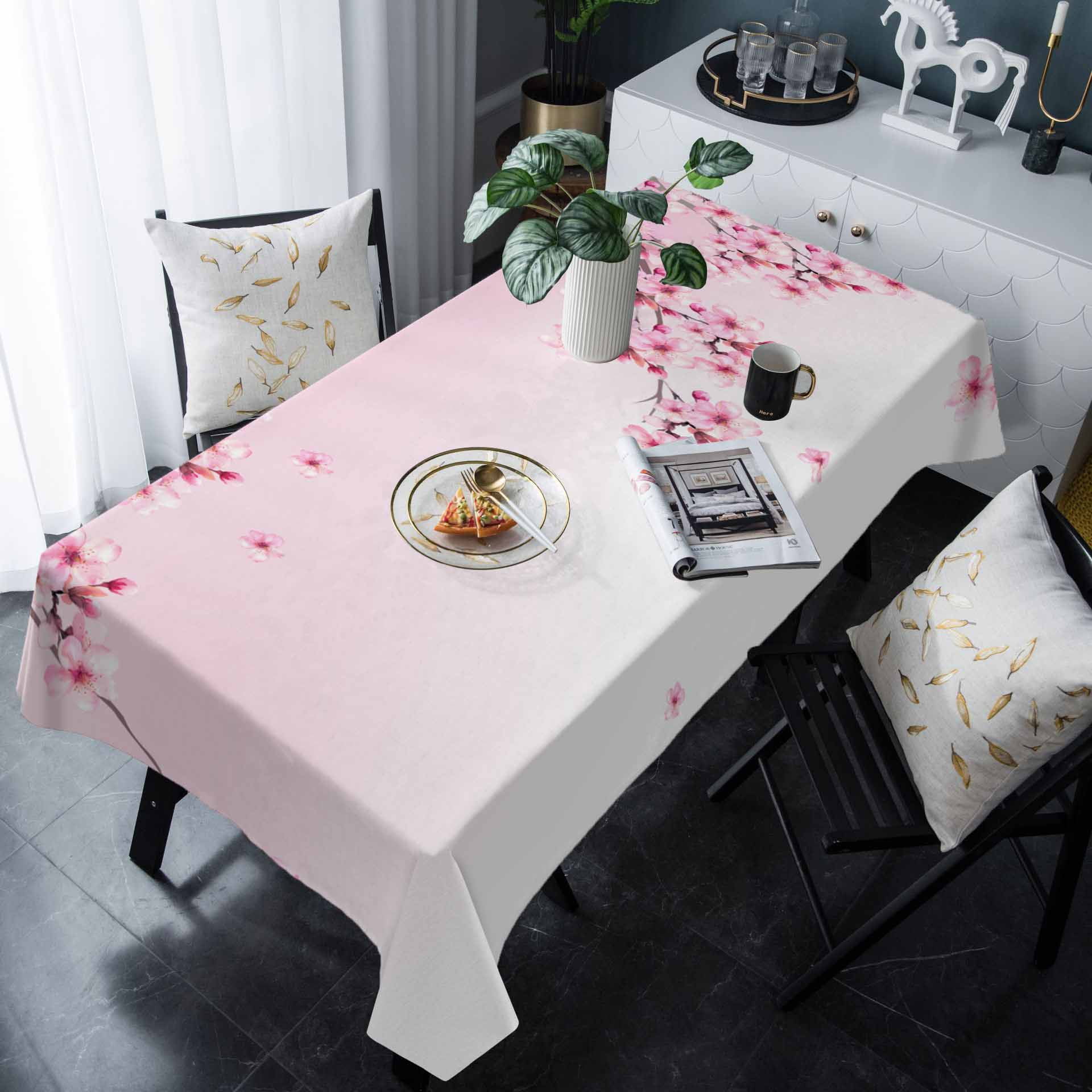 Cherry Blossom Tablecloth Rectangle Table Cloths 54x108 , Waterproof ...