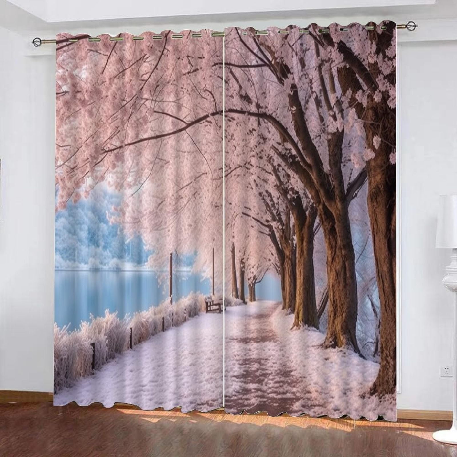 Cherry Blossom Tree Blackout Curtains For Kids Teens Boys Bedroom ...