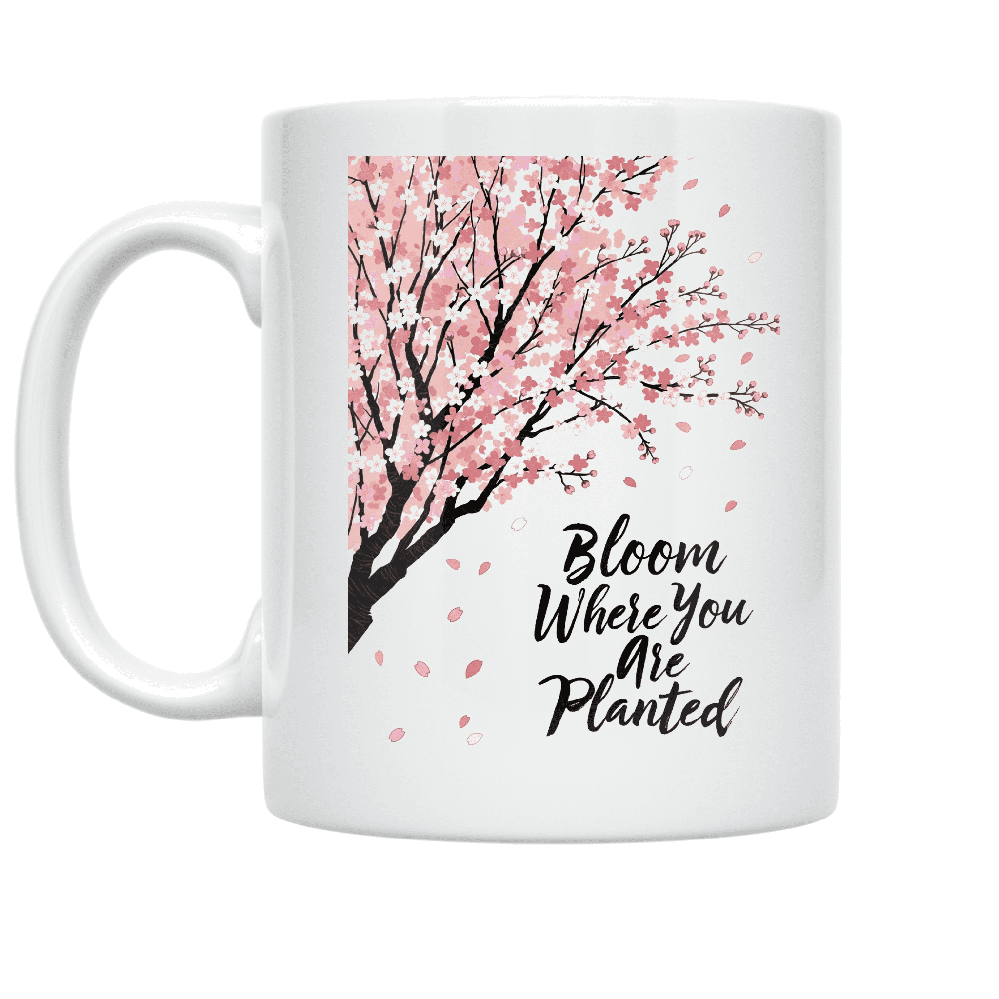 Cherry Blossom Tree Design - Nature Lover - 11 oz Ceramic Coffee Mug ...