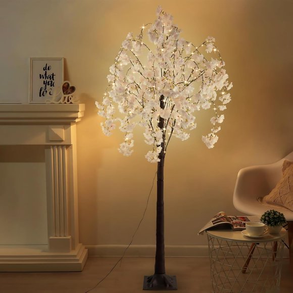 Lighted Cherry Blossom Trees for Home Decor and Celebrations