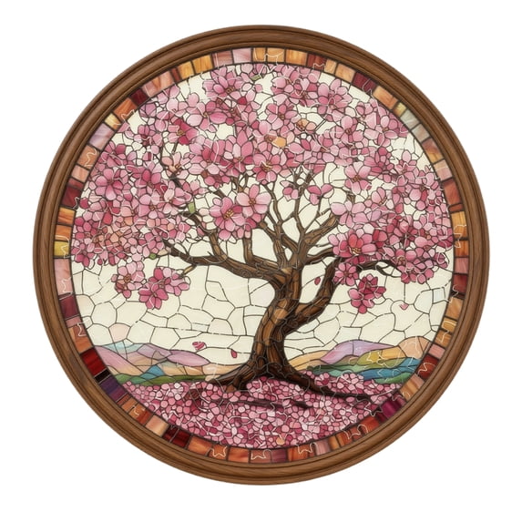 Cherry Blossom Tree Sun Catcher, Handmade DIY Acrylic, 1 Piece Puzzle ...