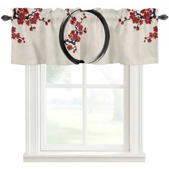 Cherry Blossom Valances for Windows Farmhouse Kitchen Curtains Valances ...
