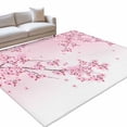 Cherry Blossom Washable Rug 2.7x5 Area Rug for Living Room Bedroom Non ...
