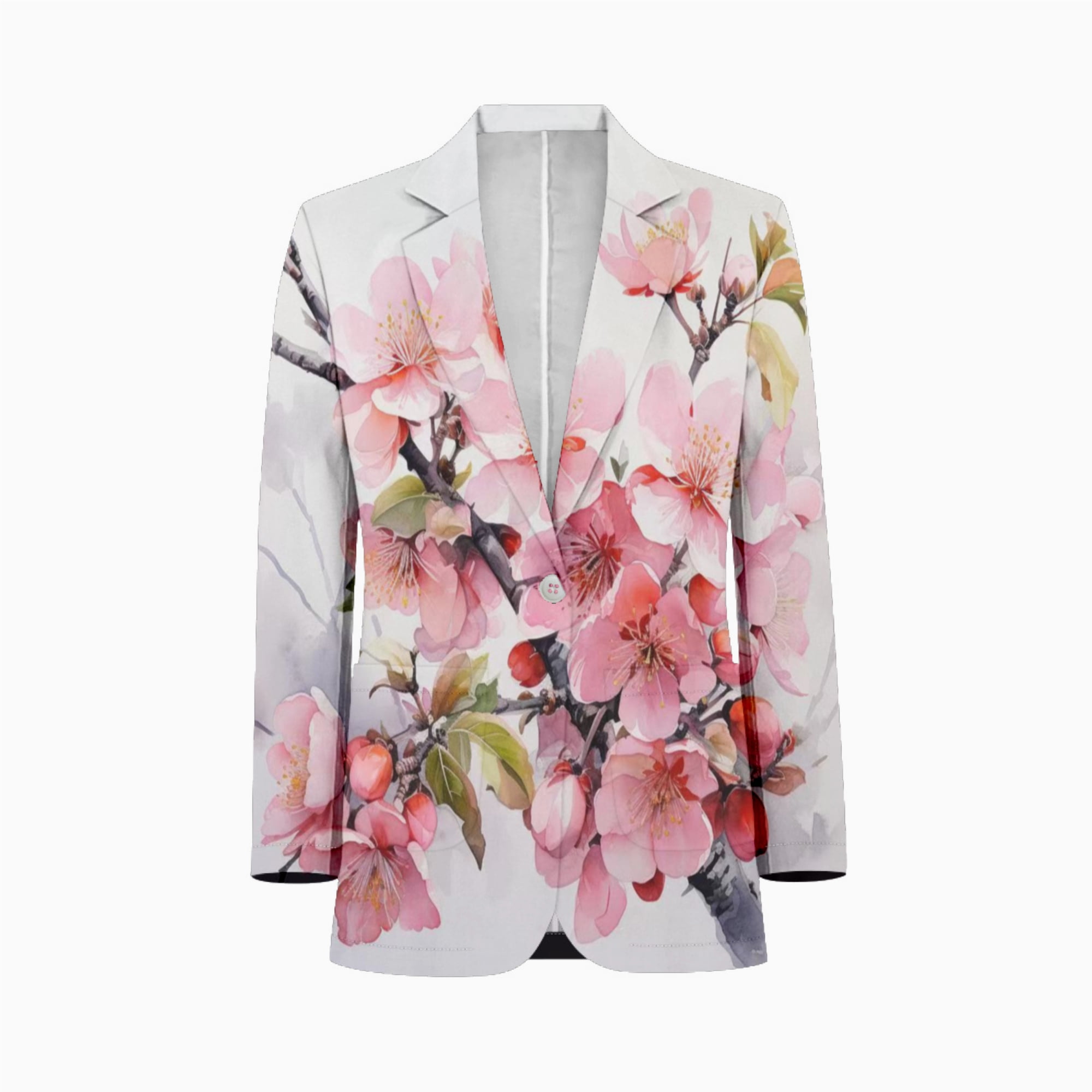 Cherry Blossom pink (3) Customized Men's Suits full man Shawl Collar ...