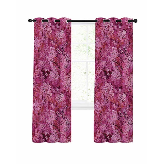Cherry Blossoms Blackout Curtains for Bedroom Living Room, Modern ...