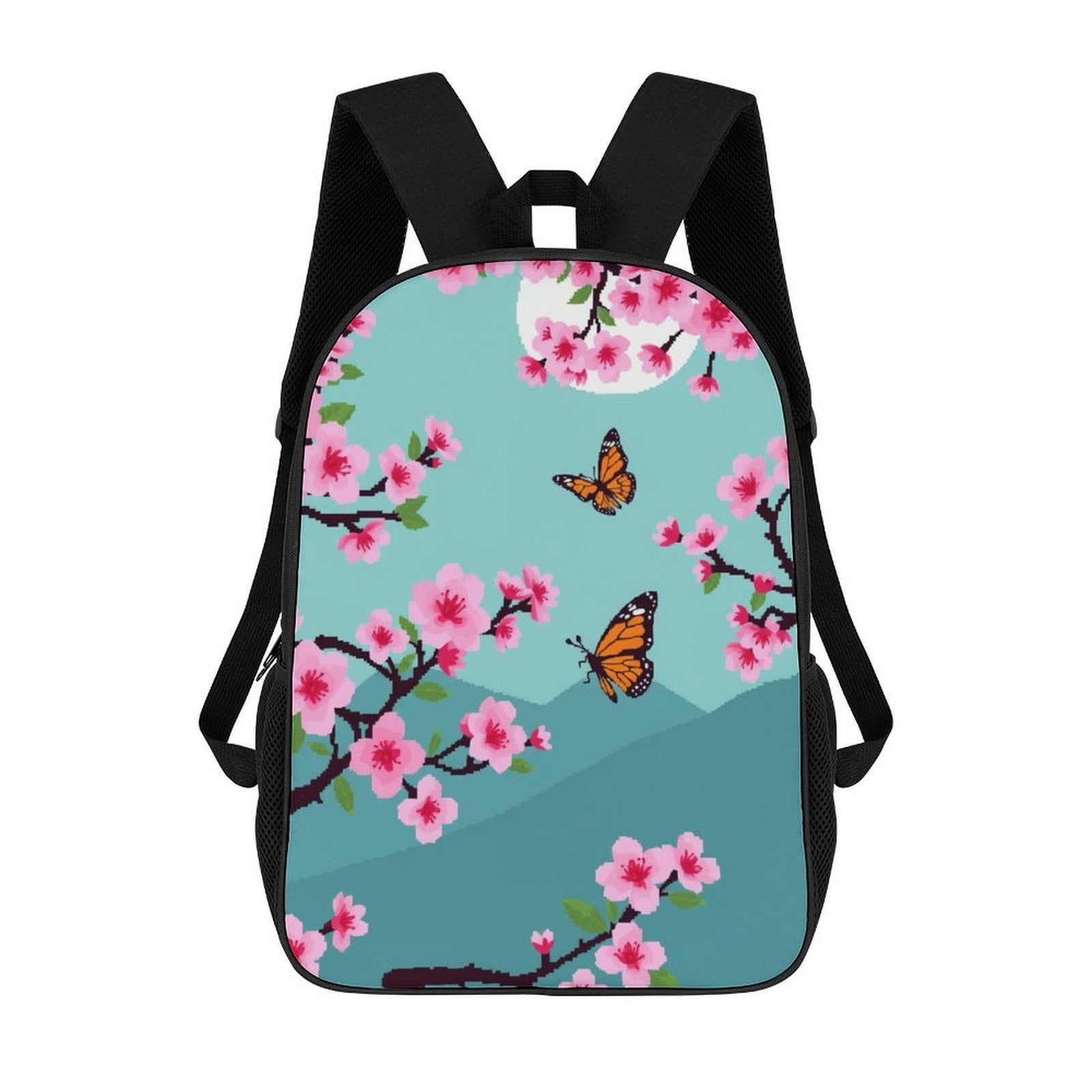 Cherry Blossoms Butterflies Spring Book Bag Woman Man Bag 17 Inch ...