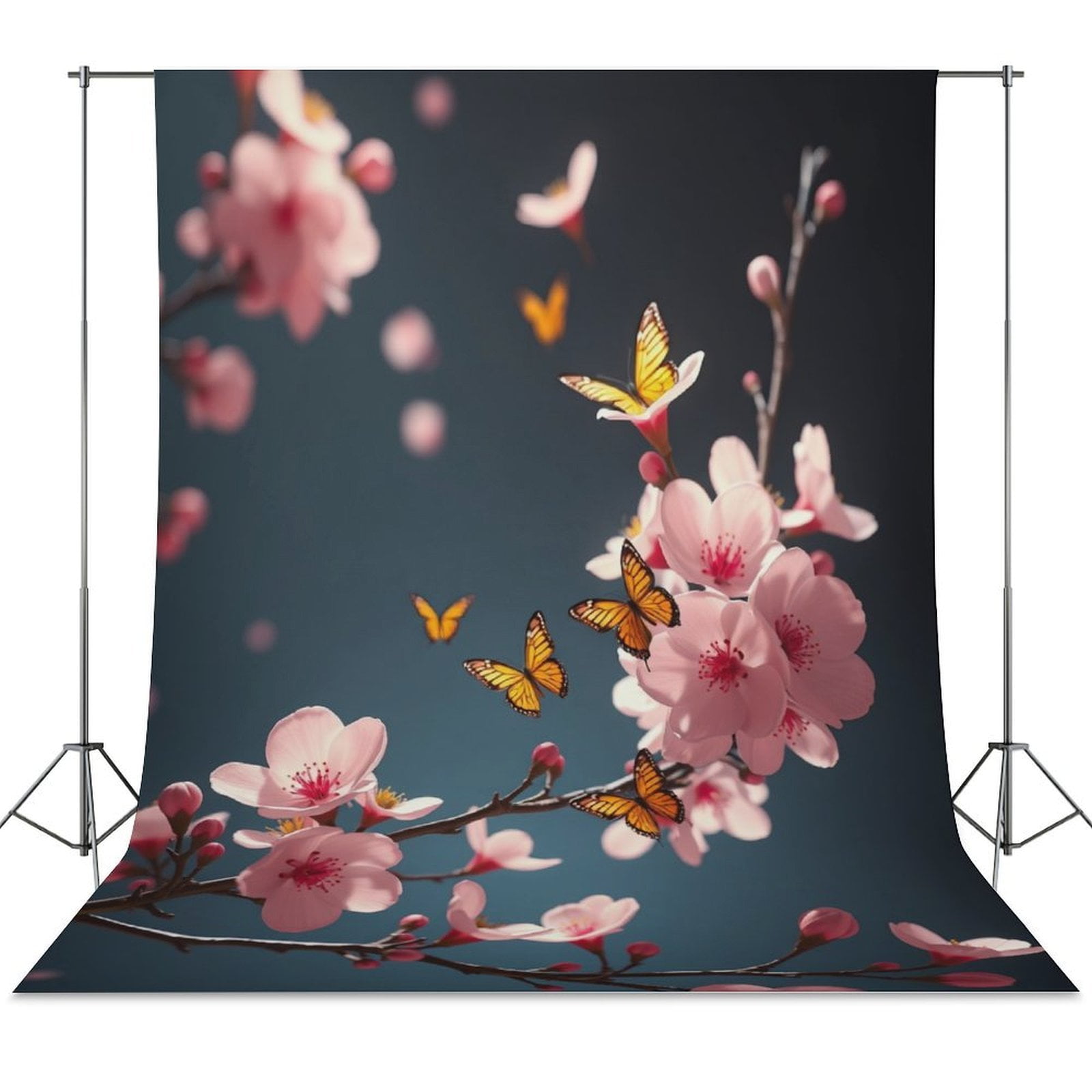 Cherry Blossoms Butterflies Spring Decorations BackdropPortrait ...