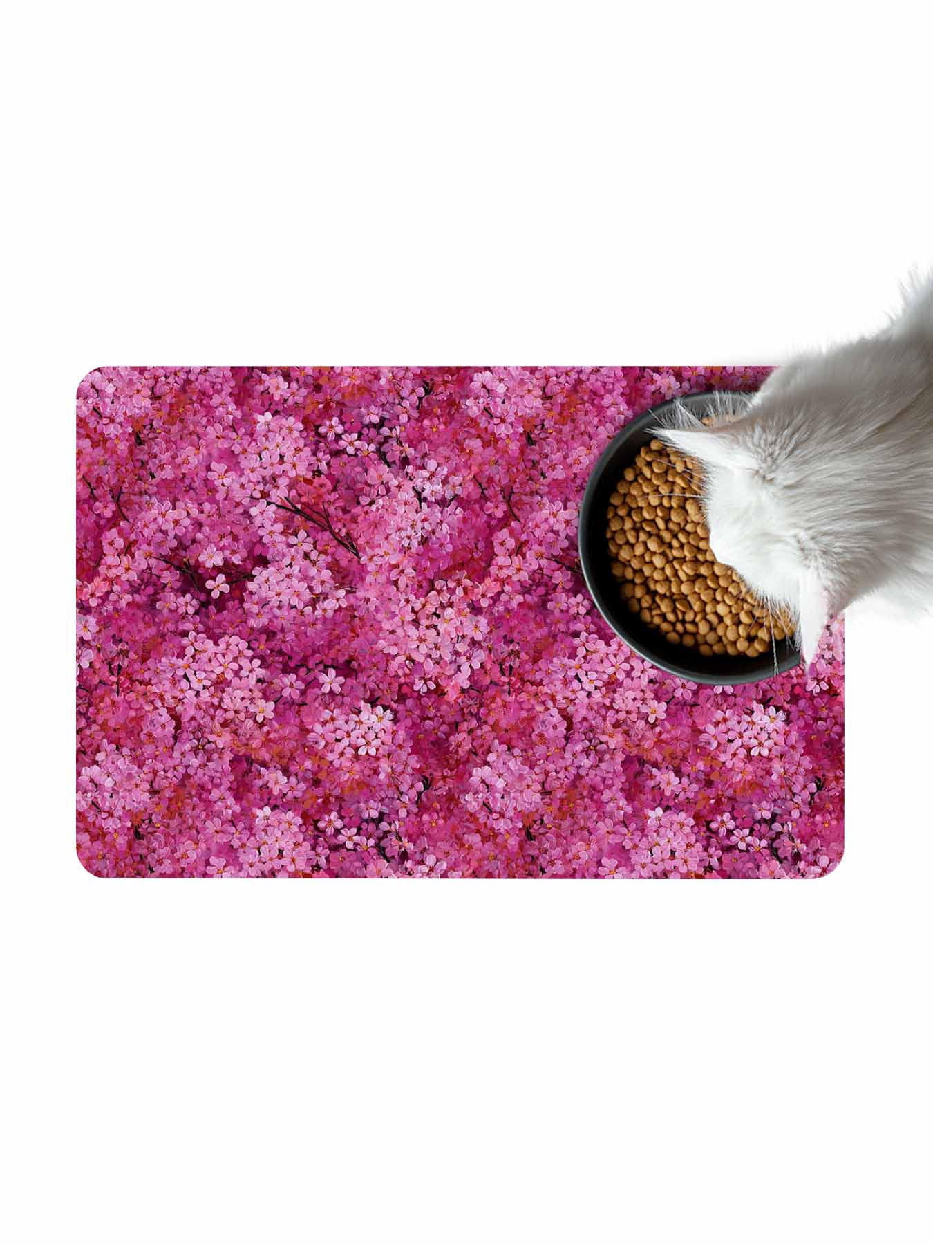 Cherry Blossoms Doormat Modern Abstract Art Pink Cherry Oil Painting ...