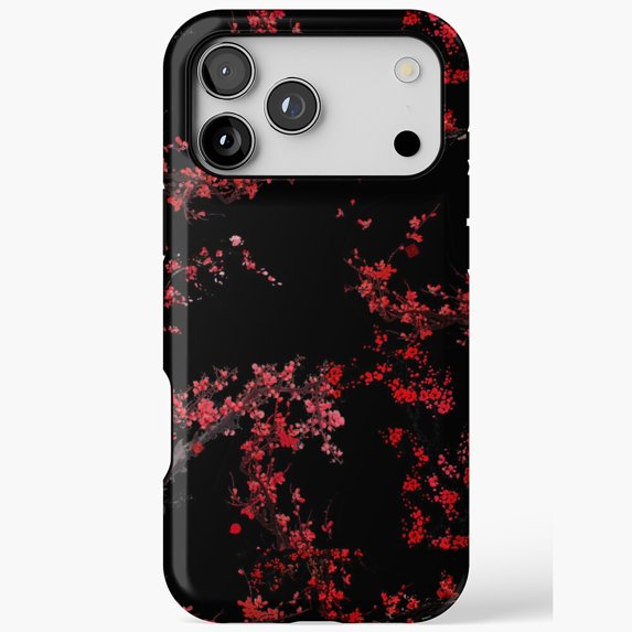 Cherry Blossoms Floral Nature Art iPhone Case 17 11 12 13 14 15 16 Pro ...