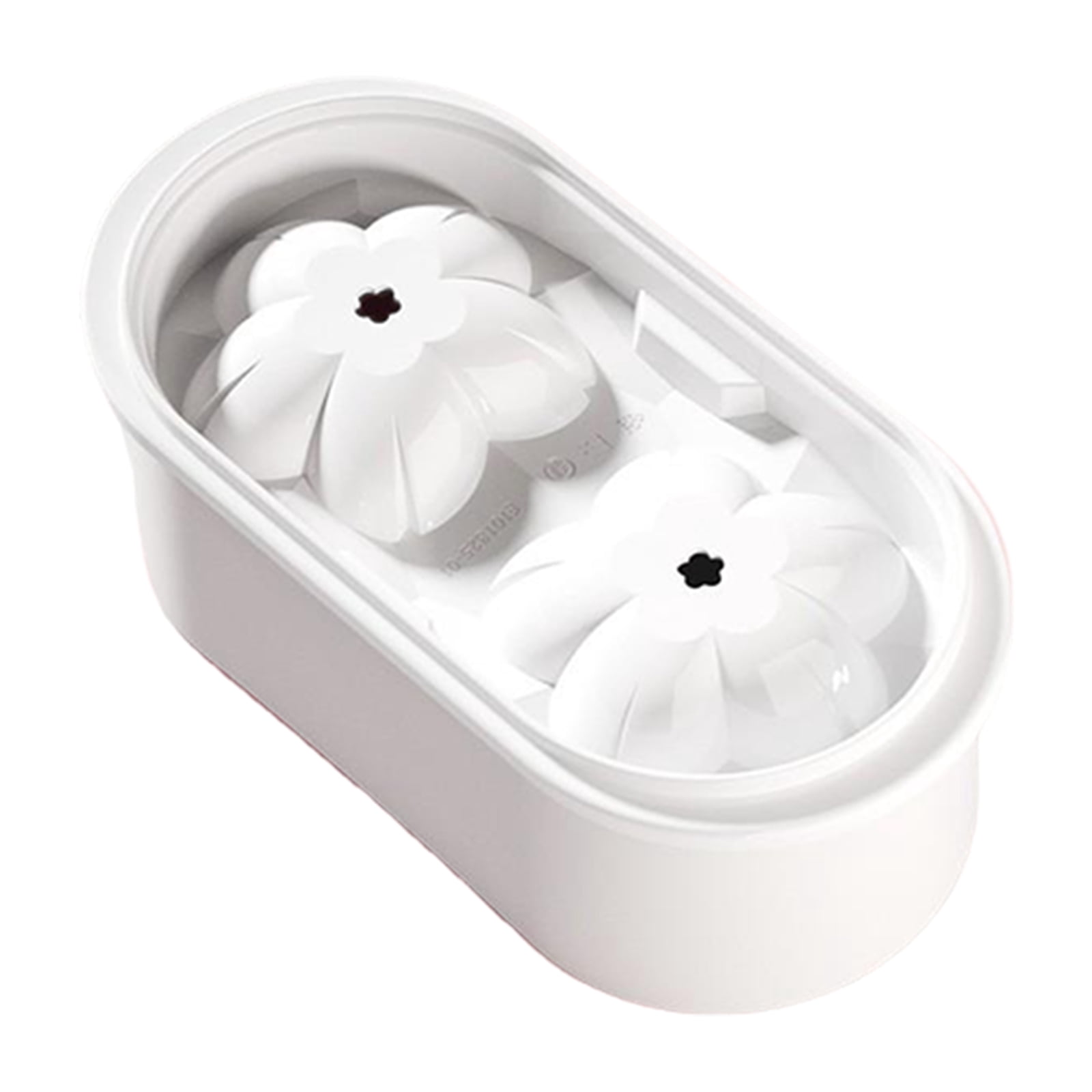 Cherry Blossoms Ice Cube Trays with Covers, 2 Cavity Non-Stick Reusable ...
