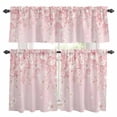 Cherry Blossoms Kitchen Curtains Set for Windows, Japanese Gradient ...