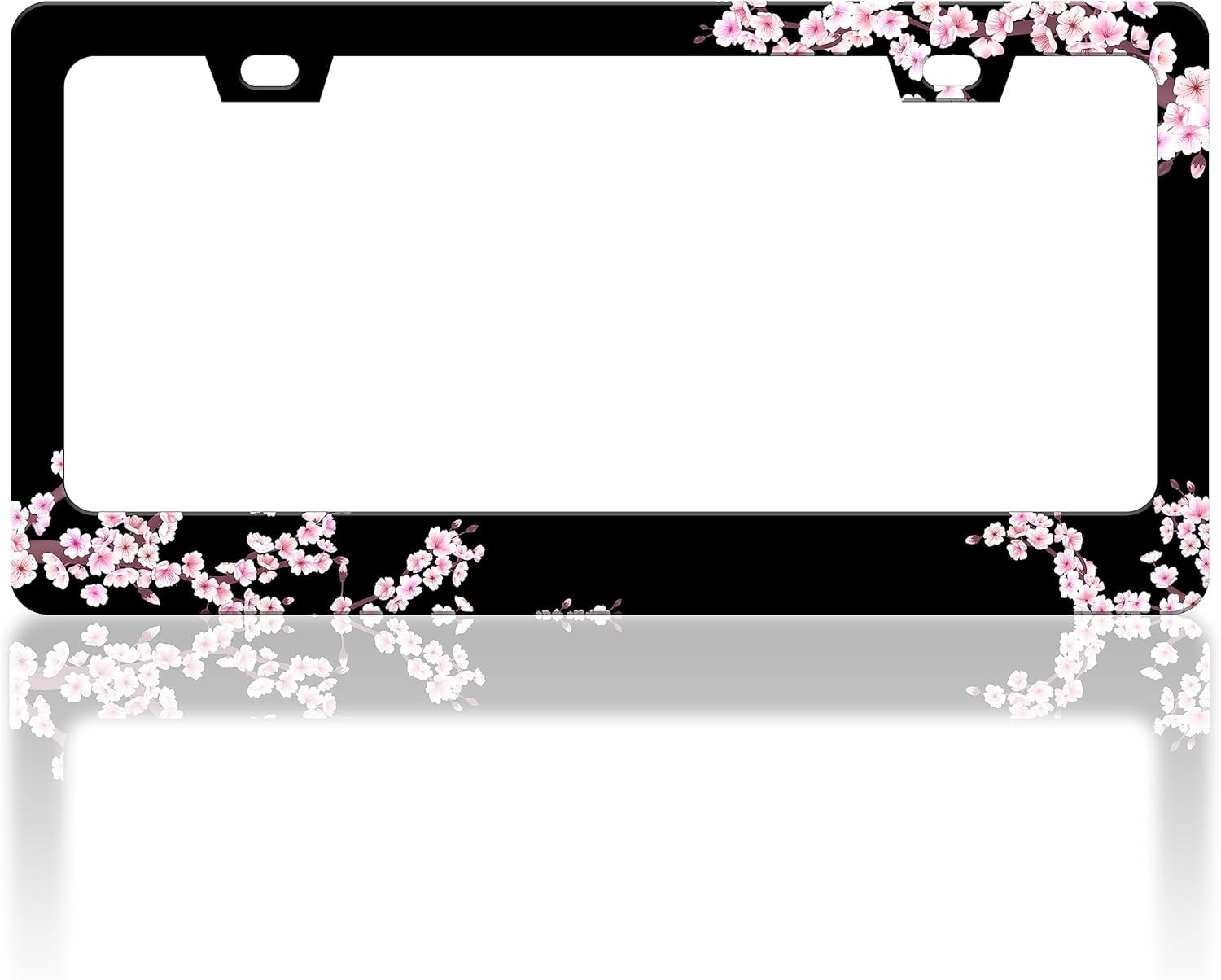 Cherry Blossoms License Plate Frame Beautiful Pink Flowers License ...