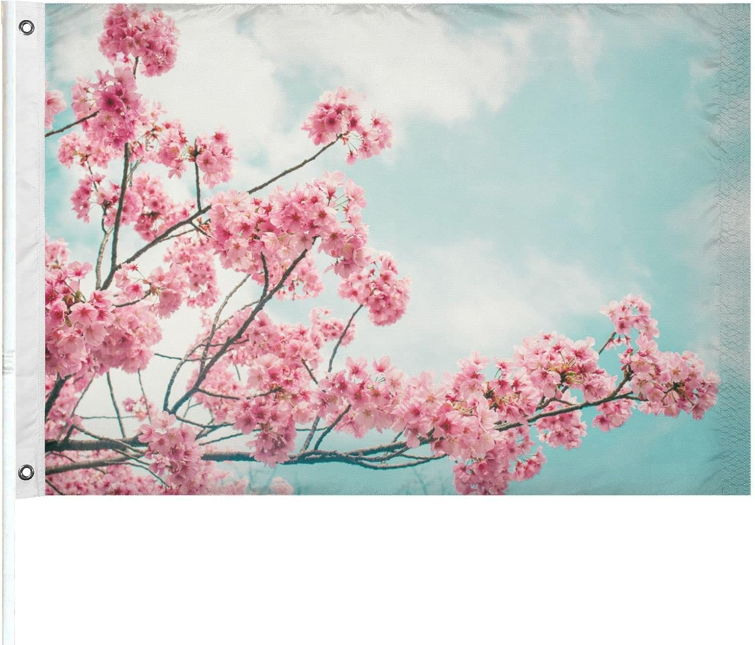 Cherry Blossoms Spring Flag Outdoor Garden Flag for Outside Funny Flags ...