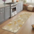 Cherry Blossoms Washable Runner Rug 3X7 ft Japanese Style Gold Flower ...