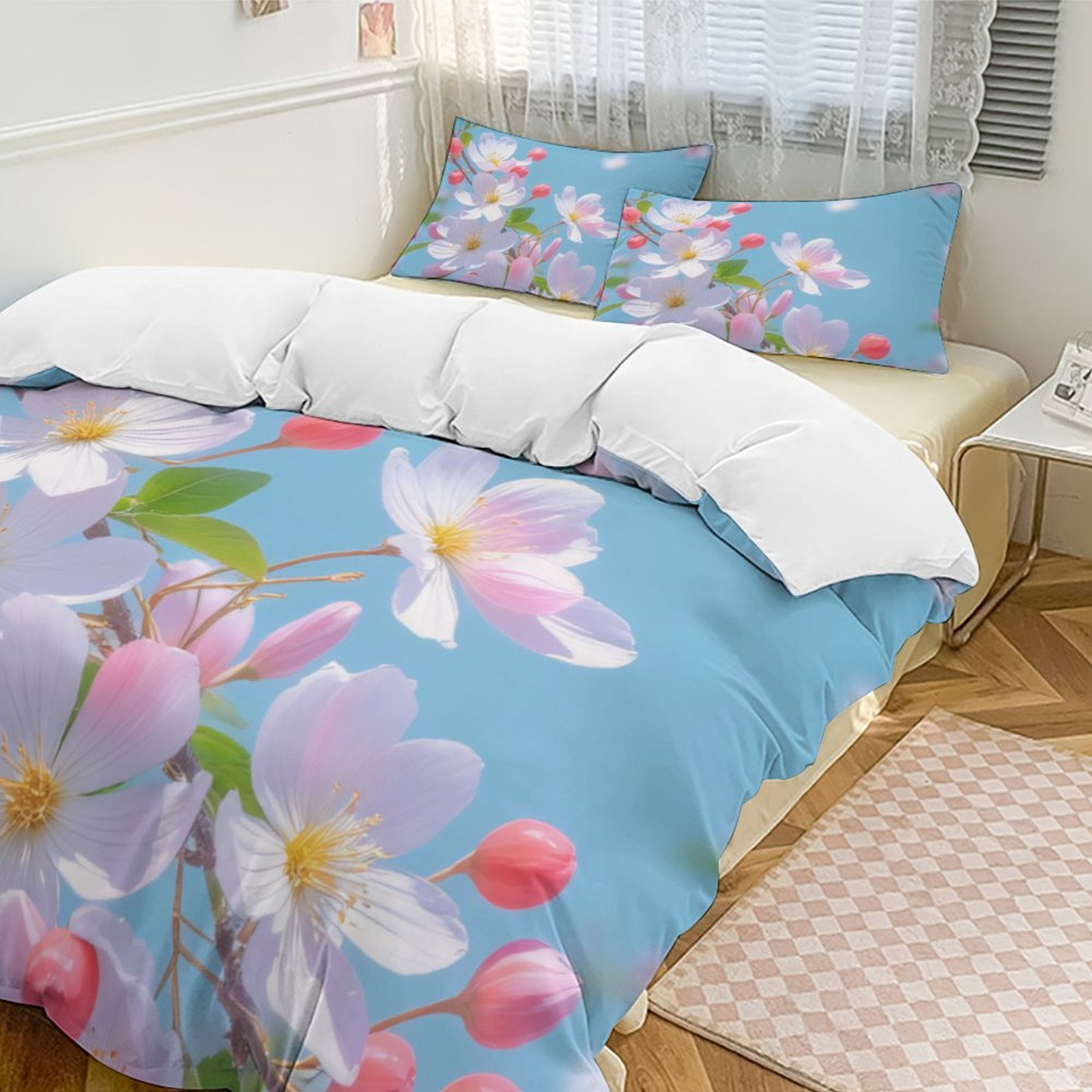 Cherry Blossoms in Bloom 3D Duvet Cover Set Quilt Cover Theme of Kid ...