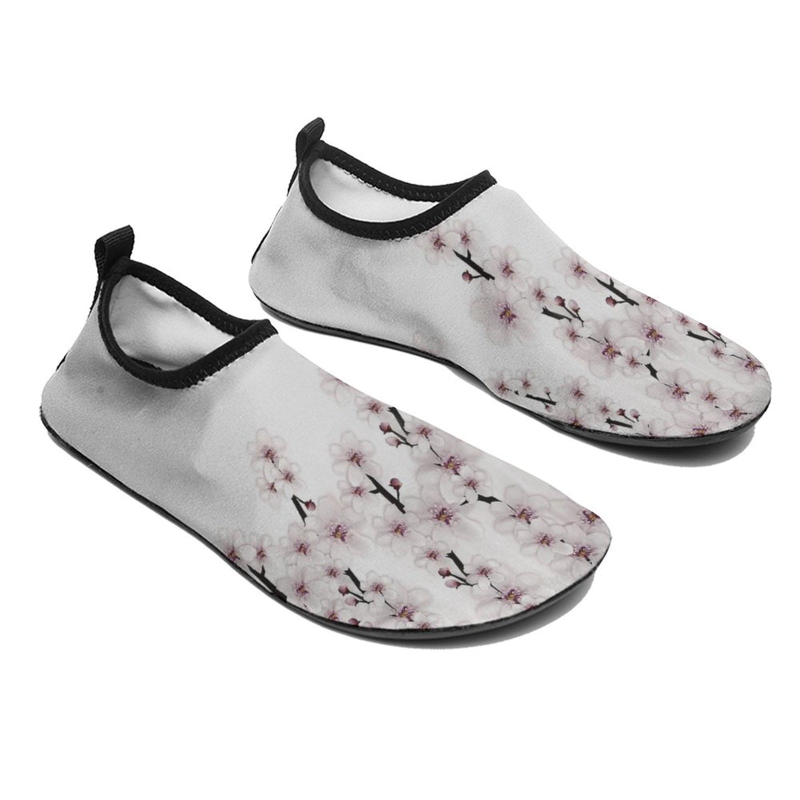Cherry Blossoms with Falling Flowers Water Shoes Beach Slip-on Shoes ...