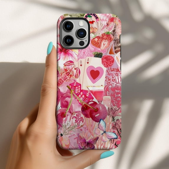 Cherry Bow Coquette Summer Collage Case for iPhone 17 to 11 Pro Max ...